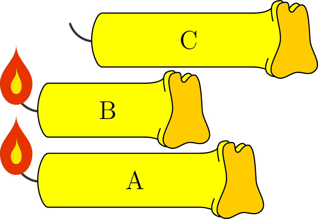 Reazione a candela (candele) | Wiki delle Olimpiadi di Informatica